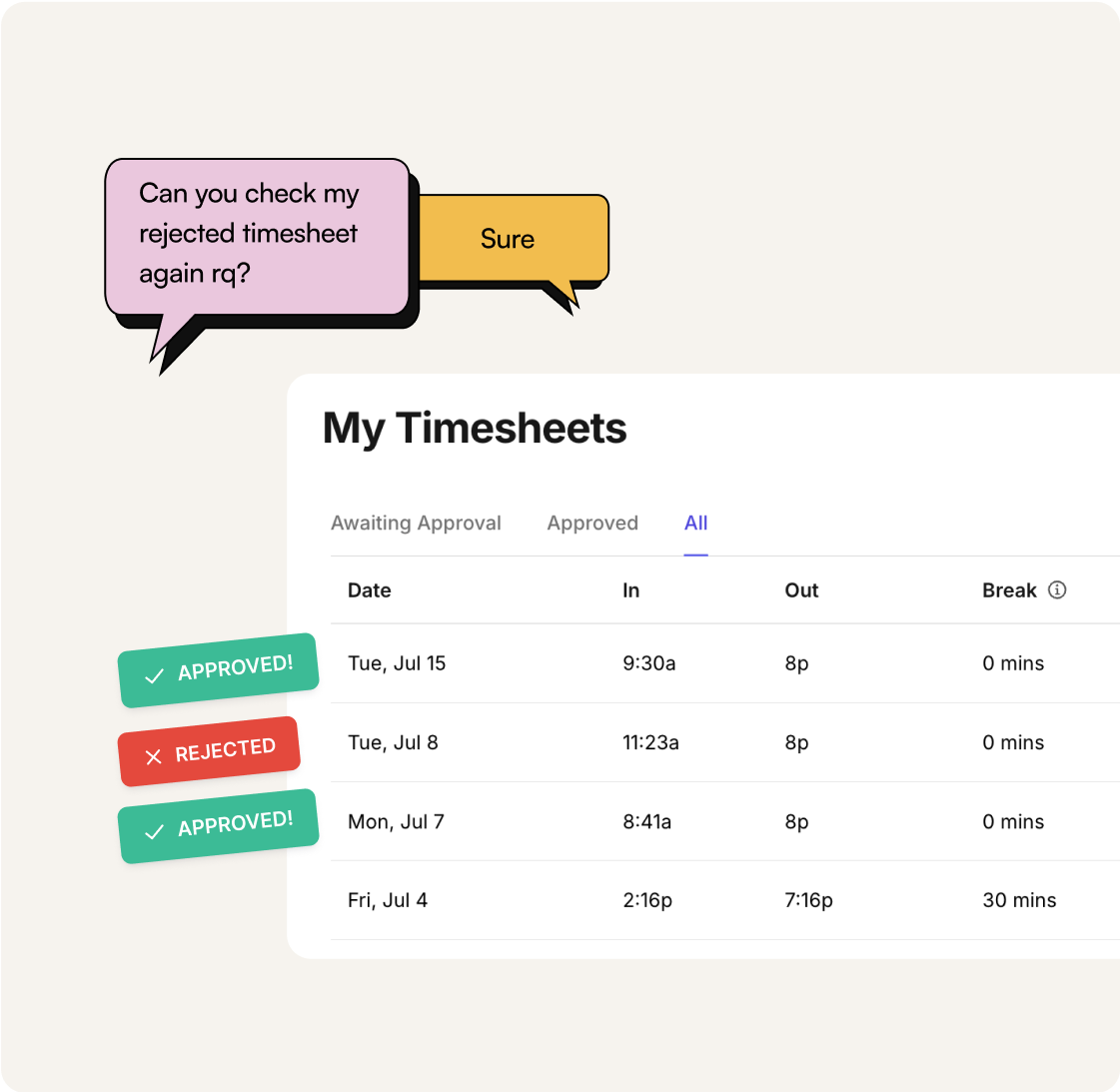 Free Timesheet App - Camelo